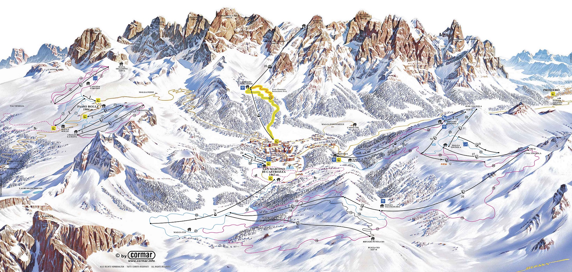 Dolomites Skiing & Snowboarding | Ski Lifts, Terrain, Trail Maps & Lift ...