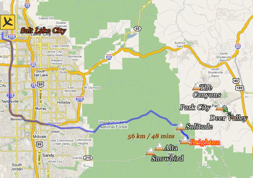 Getting to Brighton Ski Resort Utah