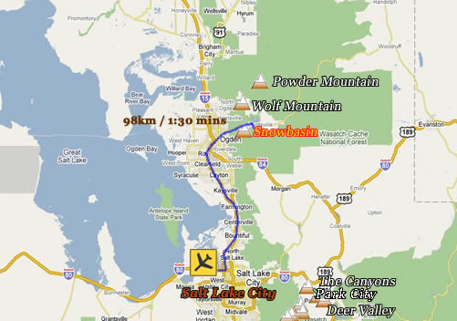 Getting to Snowbasin Ski Resort Utah